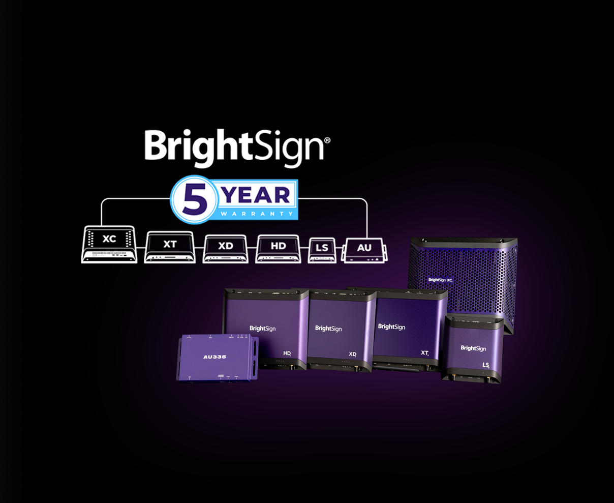 BrightSign Bolsters Reliable Media Players, Announces Unmatched 5-Year Warranty | BrightSign®